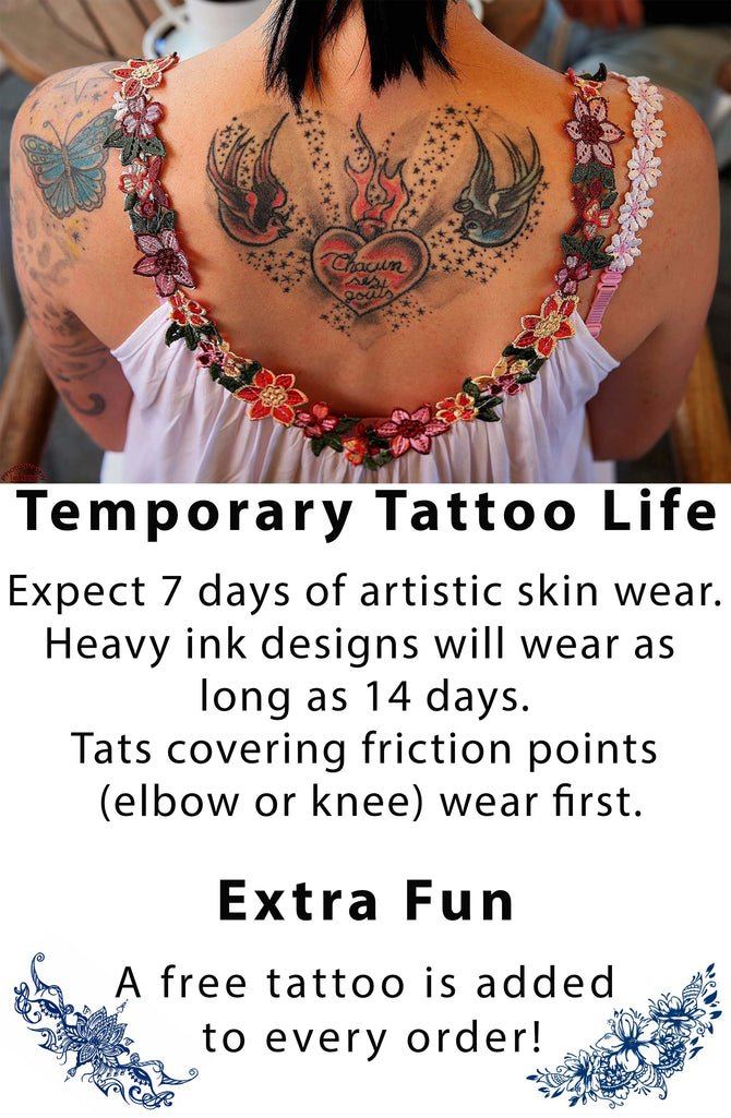 Hummingbird Happiness Temporary Tattoo – Quick Temporary Tattoos